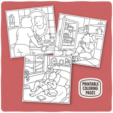 Coloring Page Set 2 - Digital Download – Benji on Paper